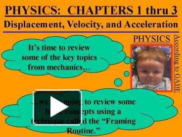 PHYSICS: CHAPTERS 1 thru 3 presentation | free to download