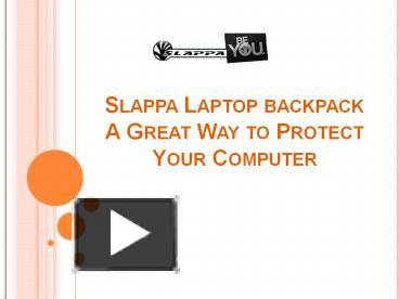 Slappa Laptop Backpack presentation | free to download