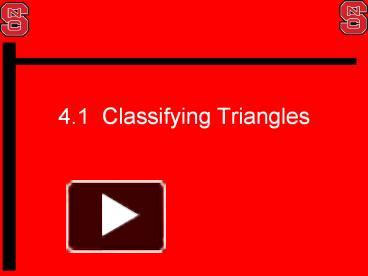 4.1 Classifying Triangles presentation | free to view
