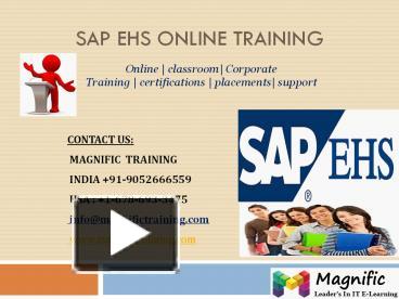 PPT – SAP EHS ONLINE TRAINING IN SOUTH AFRICA PowerPoint presentation ...