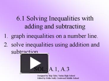 PPT – graph inequalities on a number line. PowerPoint presentation ...