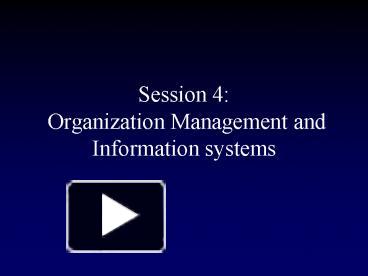 PPT – Session 4: Organization Management and Information systems ...