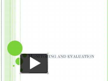 Monitoring and evaluation presentation | free to download