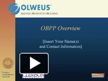 OBPP Overview presentation | free to download