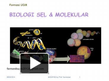 PENGENALAN BIOLOGI MOLEKULER presentation | free to download