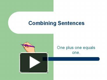 Combining Sentences presentation | free to download