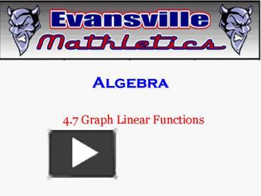 PPT – Algebra PowerPoint presentation | free to view - id: 6d1426-YmQ5Y