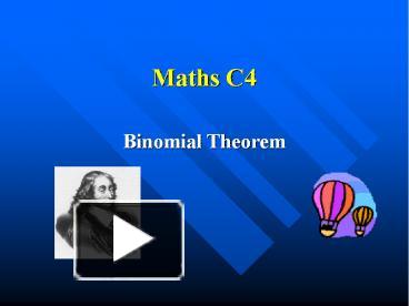 PPT – Maths C4 PowerPoint presentation | free to download - id: 6d149a ...