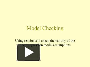 Model Checking presentation | free to download