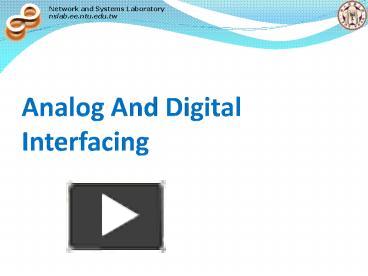 PPT – Analog And Digital Interfacing PowerPoint presentation | free to ...