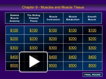 PPT – Chapter 9 - Muscles and Muscle Tissue PowerPoint presentation ...
