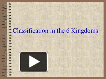 Classification in the 6 Kingdoms presentation | free to download