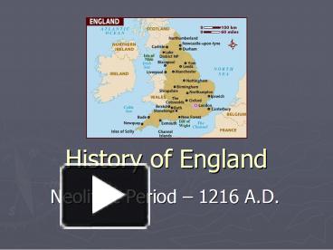 History of England presentation | free to view