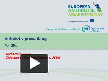 Antibiotic prescribing presentation | free to download