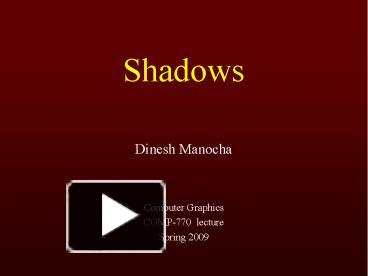 PPT – Shadows PowerPoint presentation | free to download - id: 6d60c6-Mzk1N