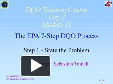 The 7-Step DQO Process presentation | free to view