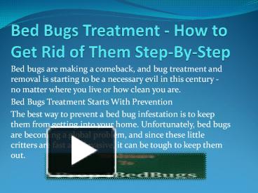 Ppt Bed Bugs Treatment How To Get Rid Powerpoint Presentation Free