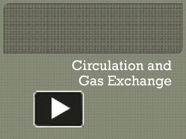 PPT – Circulation and Gas Exchange PowerPoint presentation | free to ...