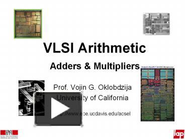 PPT – VLSI Arithmetic Adders PowerPoint presentation | free to download ...