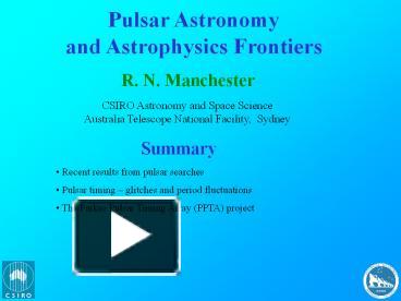 Pulsar Astronomy presentation | free to download