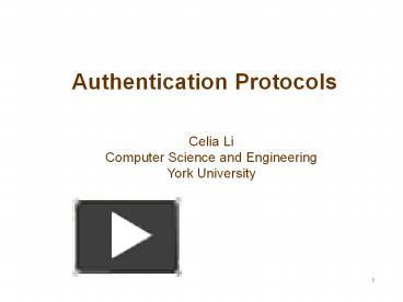PPT – Authentication Protocols PowerPoint presentation | free to ...