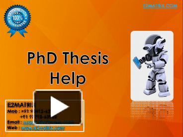 PPT – Phd Thesis Help PowerPoint presentation | free to download - id ...
