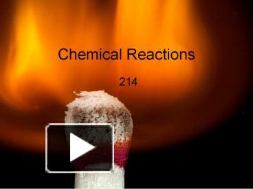 Chemical Reactions presentation | free to download