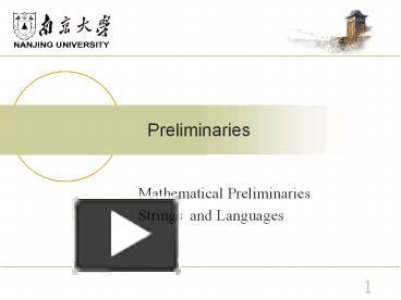 Mathematical Preliminaries presentation | free to download