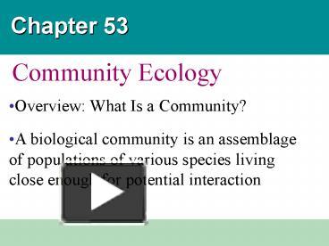 PPT – Community Ecology PowerPoint presentation | free to view - id ...