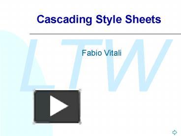 Cascading Style Sheets presentation | free to download