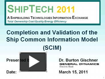 Completion and Validation of the Ship Common Information Model (SCIM ...