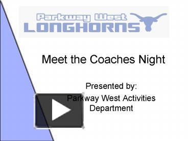 Meet the Coaches Night presentation | free to view