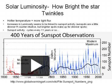 PPT – Solar Luminosity- How Bright the star Twinkles PowerPoint ...