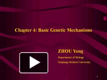 PPT – Chapter 4: Basic Genetic Mechanisms PowerPoint presentation ...