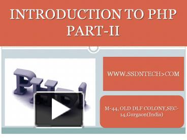 PPT – PHP training delhi PowerPoint presentation | free to download ...