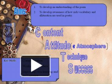 PPT – Aims: PowerPoint presentation | free to download - id: 6e4680-OGY4N