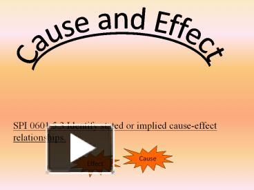 PPT – Cause and Effect PowerPoint presentation | free to download - id ...