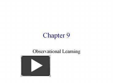 PPT – Observational%20Learning PowerPoint presentation | free to ...