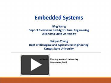 PPT – Embedded Systems PowerPoint presentation | free to view - id ...