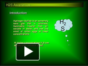 H2S Awareness presentation | free to download