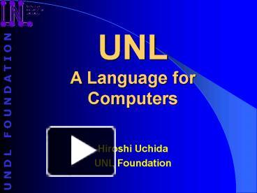 PPT – UNDL FOUNDATION PowerPoint presentation | free to view - id ...