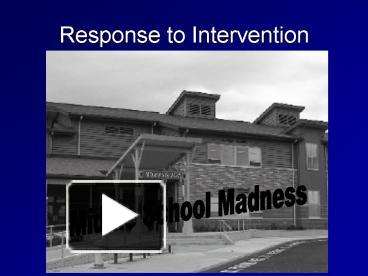 PPT – Response to Intervention PowerPoint presentation | free to ...