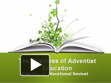 The Business of Adventist Education presentation | free to download