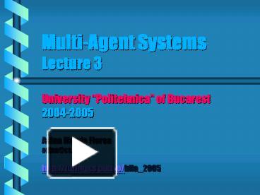 PPT – Multi-Agent%20Systems%20Lecture%203%20University%20 PowerPoint ...
