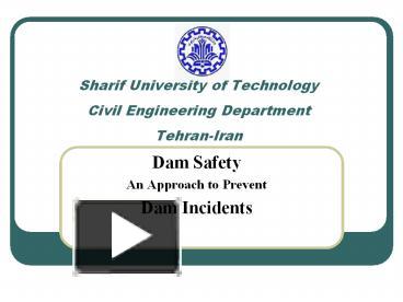 PPT – Sharif University of Technology Civil Engineering Department ...