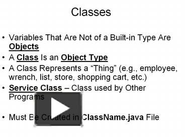 Classes presentation | free to download
