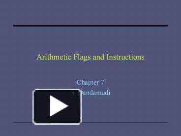 PPT – Arithmetic Flags and Instructions PowerPoint presentation | free ...