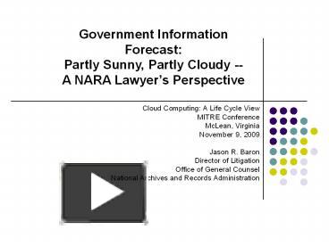 Cloud Computing: A Life Cycle View presentation | free to download