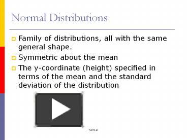 PPT – Normal Distributions PowerPoint presentation | free to download ...