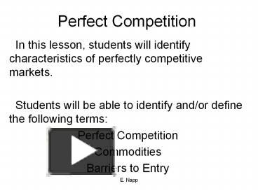 Perfect Competition presentation | free to download